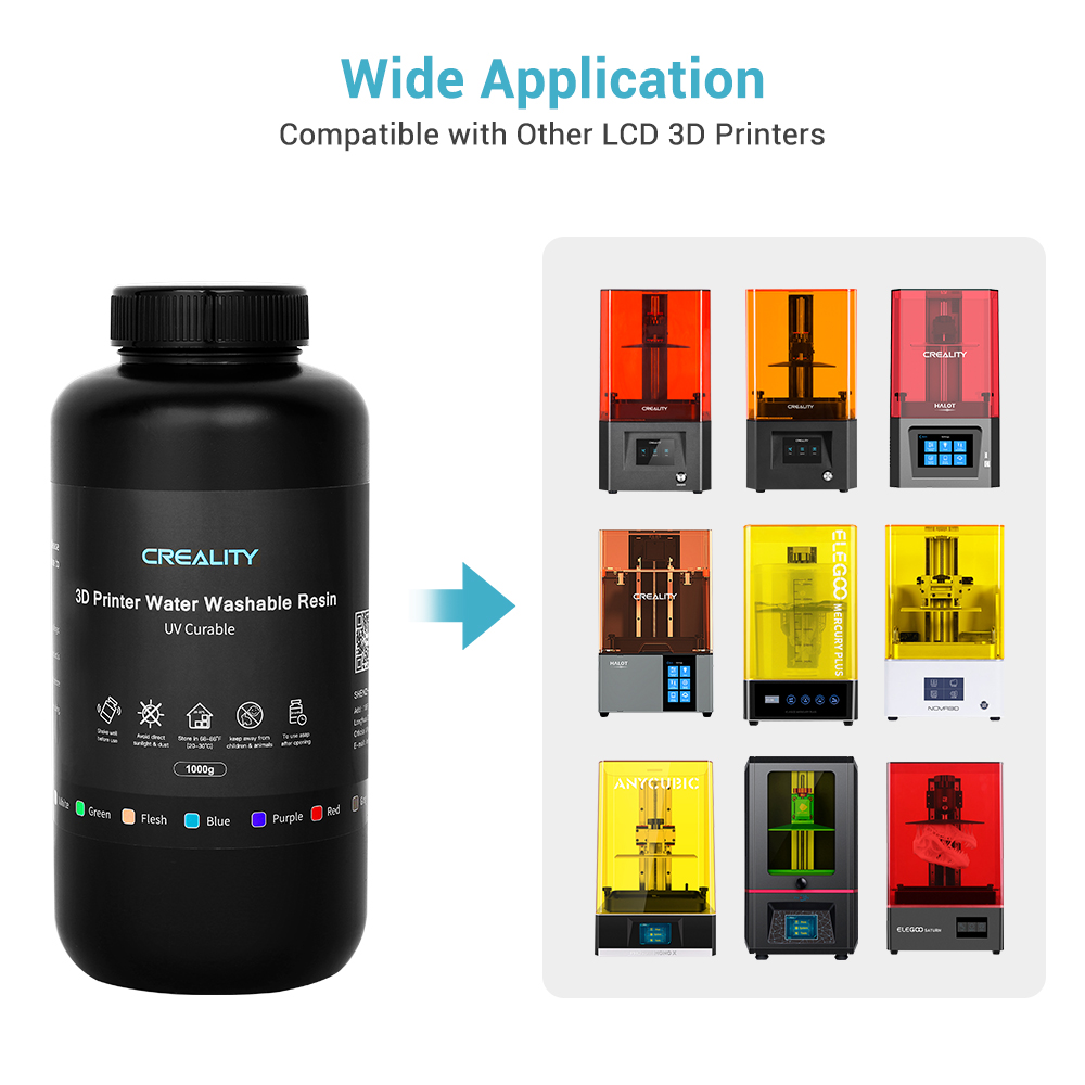 1 KG Water Washable 3D Printer Resin | 3D Printer Resin | Creality-UK Store